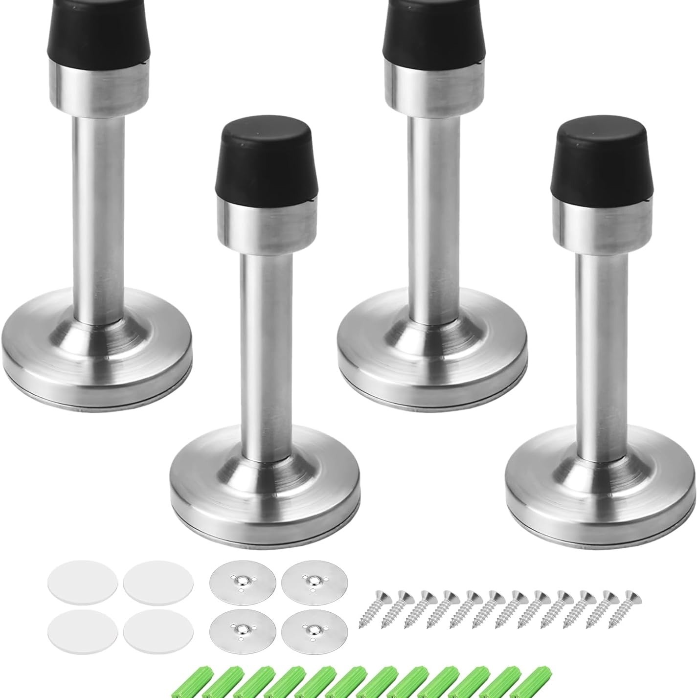 Door Stoppers Rubber Stainless Steel Door Stop Self Adhesive - Temu United
