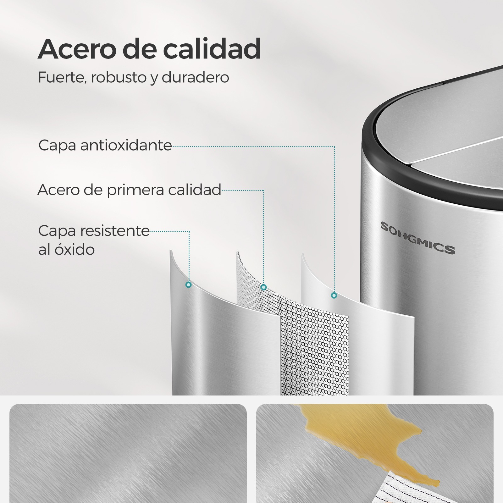 Double Kitchen Bin, 30 L And 20 L Double Compartment For Recycling And ...