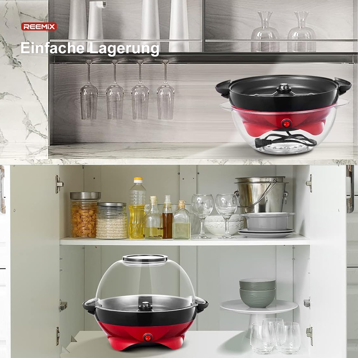 Popcorn Maker Machine, 5l Popcorn Popper, Nonstick Plate, Electric ...