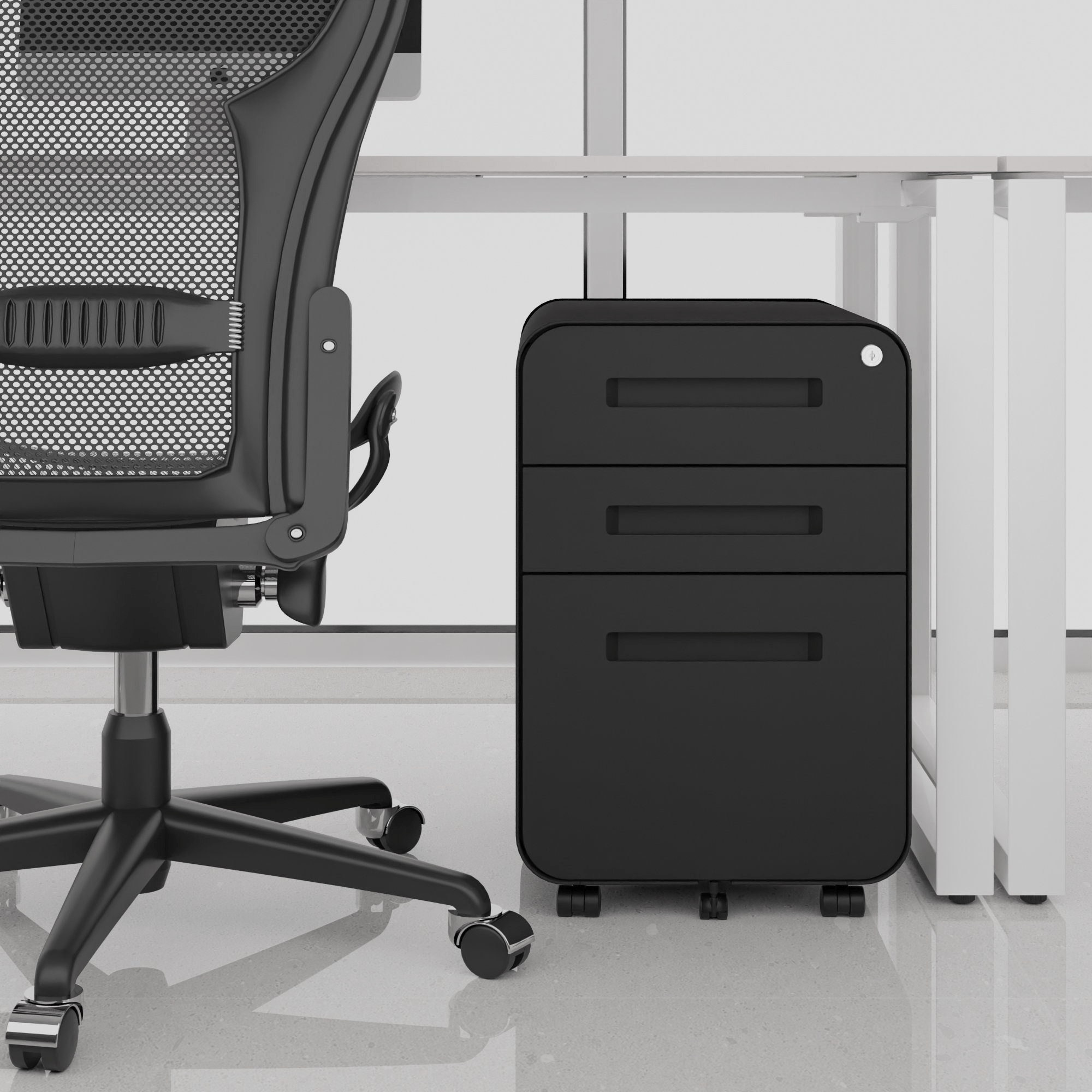 Black Metal Roll Container 3 Drawers ( X 61.8h X 50d Cm) - Temu Germany