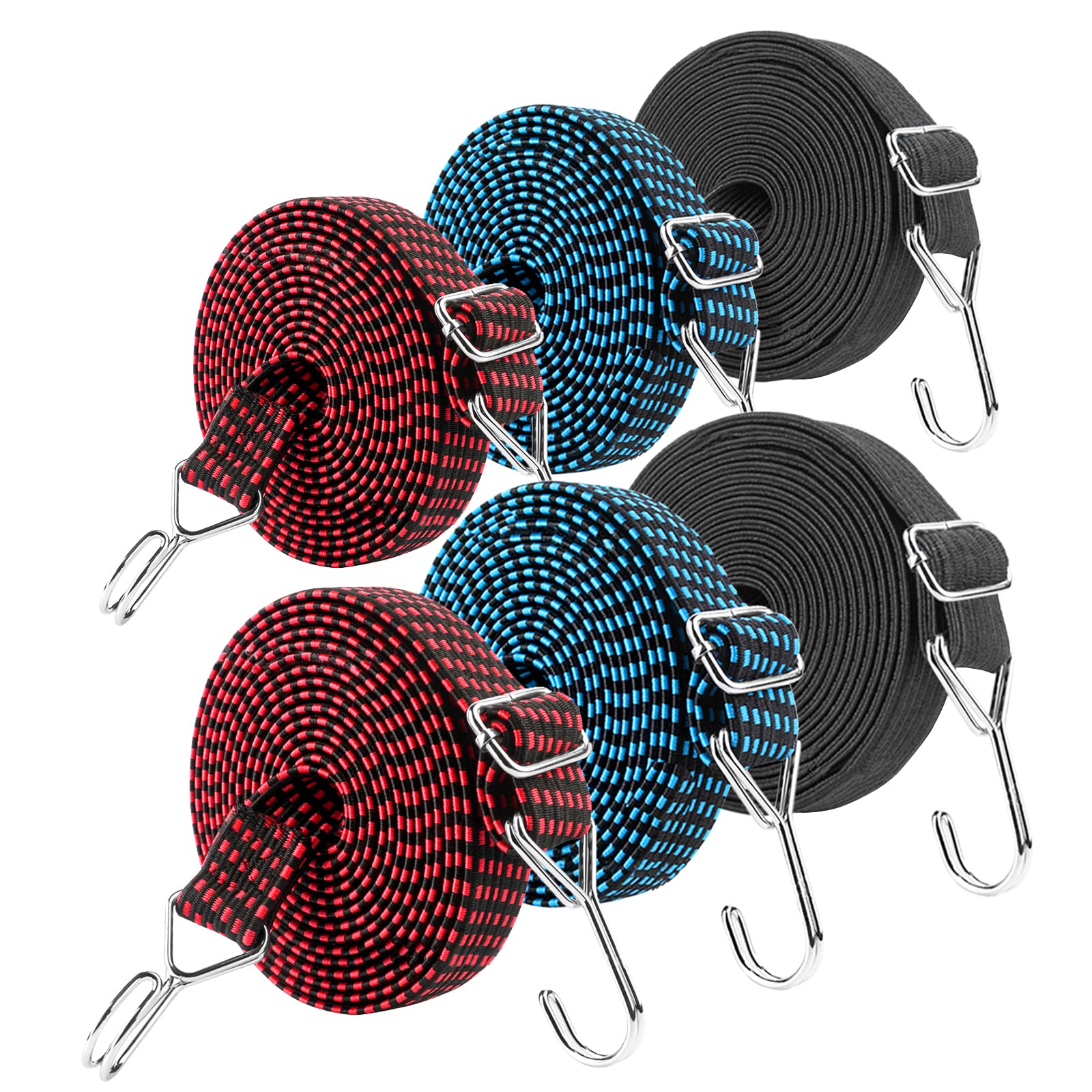 Pack Of 6 Elastic Tensioning Straps, Elastic Band With Hook Tensioning ...