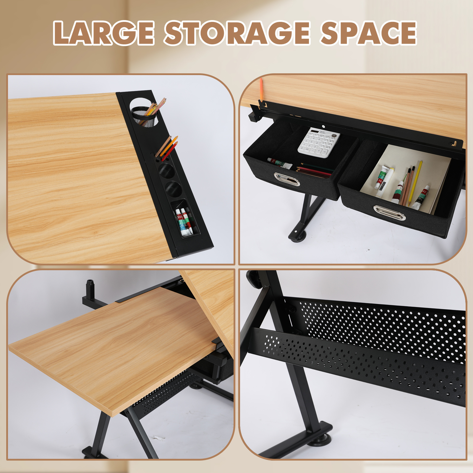 Drafting Table, Architect Table, Adjustable Table Top, Students' Desk ...