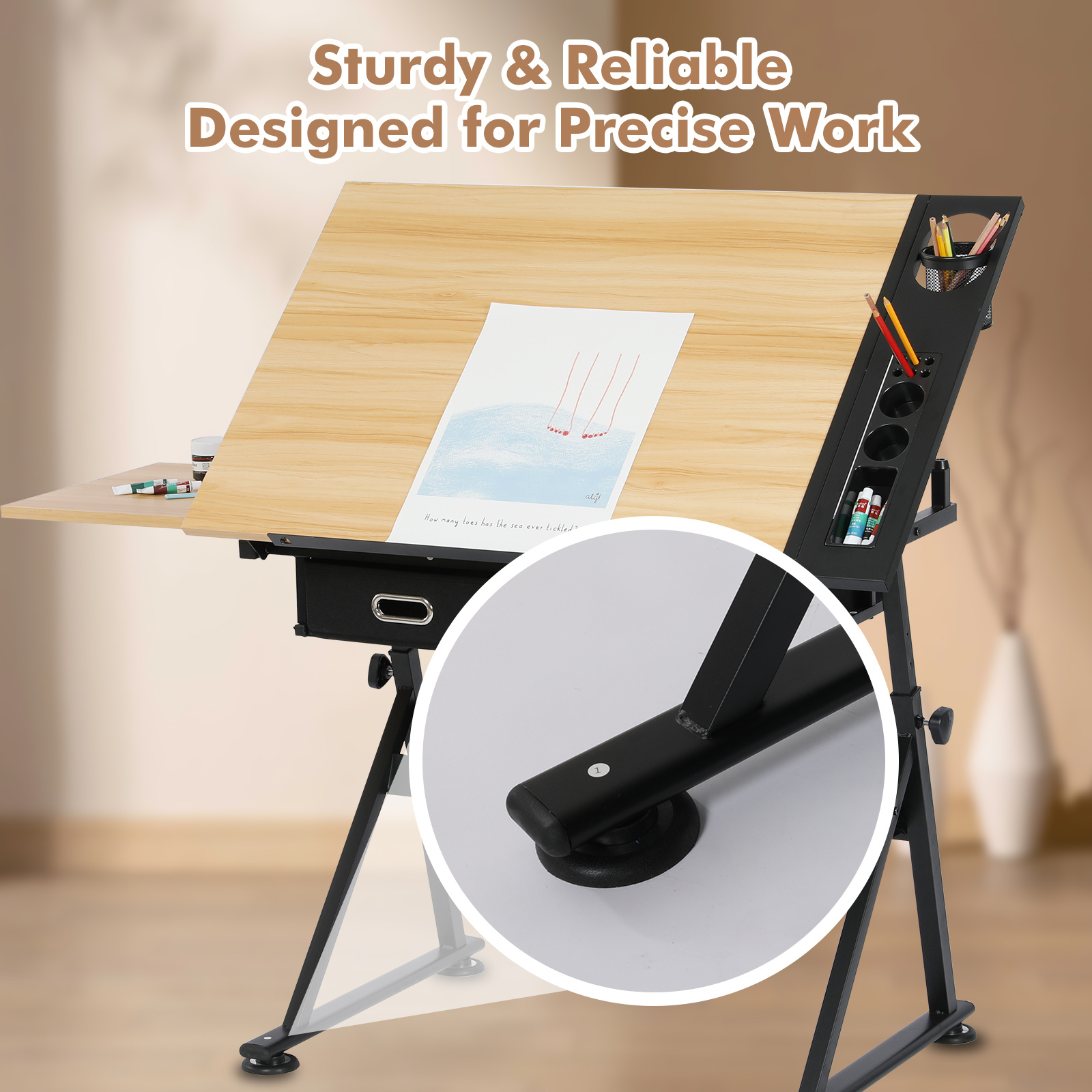 Drafting Table, Architect Table, Adjustable Table Top, Students' Desk ...