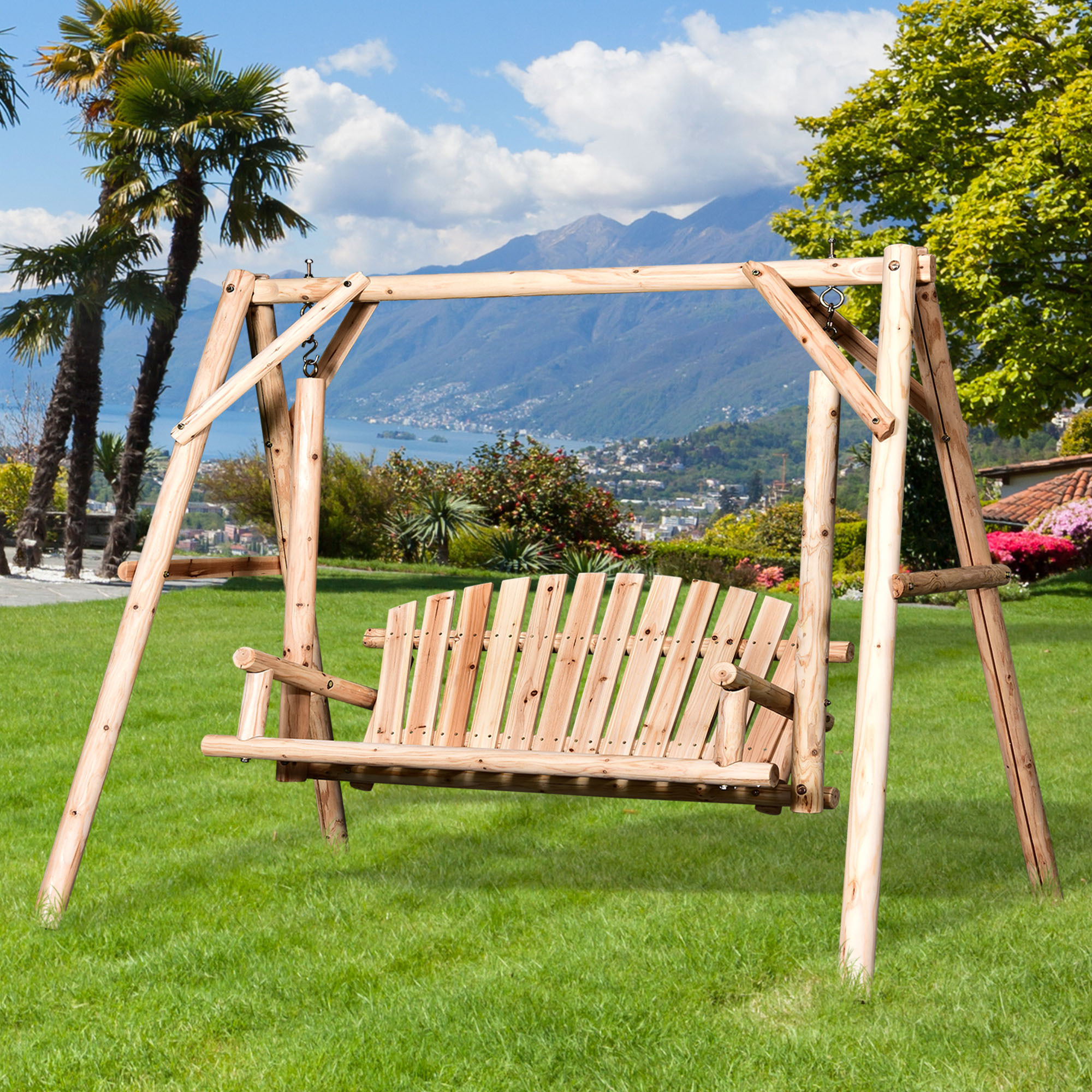 Swing Rocking Bench Outdoor Swing Hanging - Temu Germany