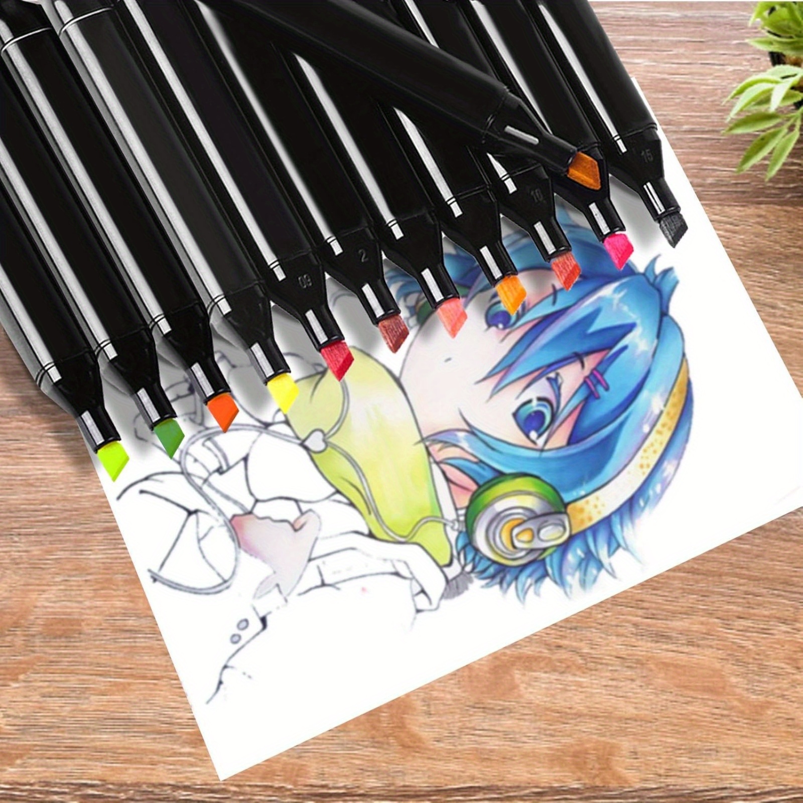 40 Colors Marker Pens Twin Tips Markers Pens Oily Alcohol Fine Broad ...