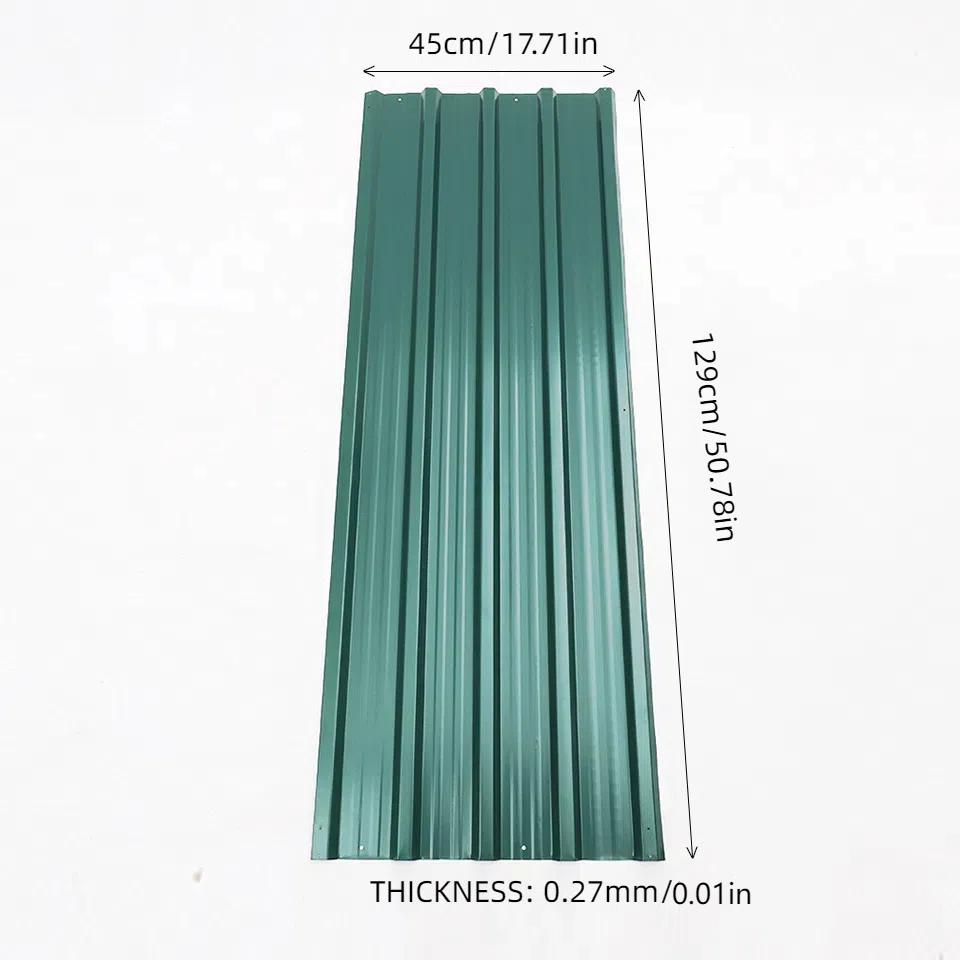 Green 12 Pieces Corrugated Roof Sheets Profile Galvanized Metal Roofing ...