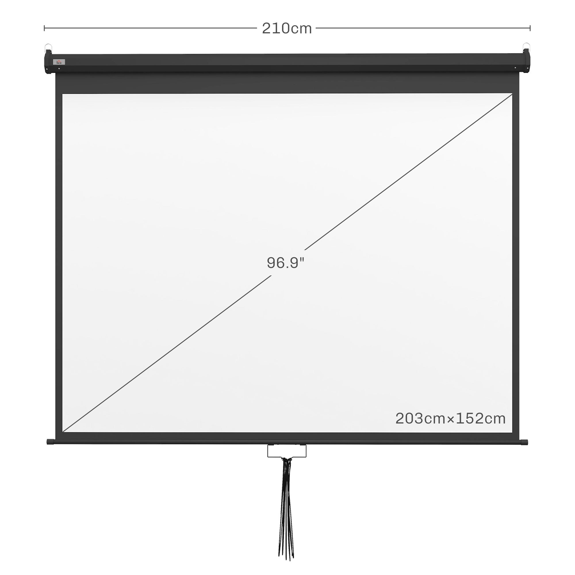 Projection Screen 100 Inch Adjustable Ceiling And Wall Mounting ...