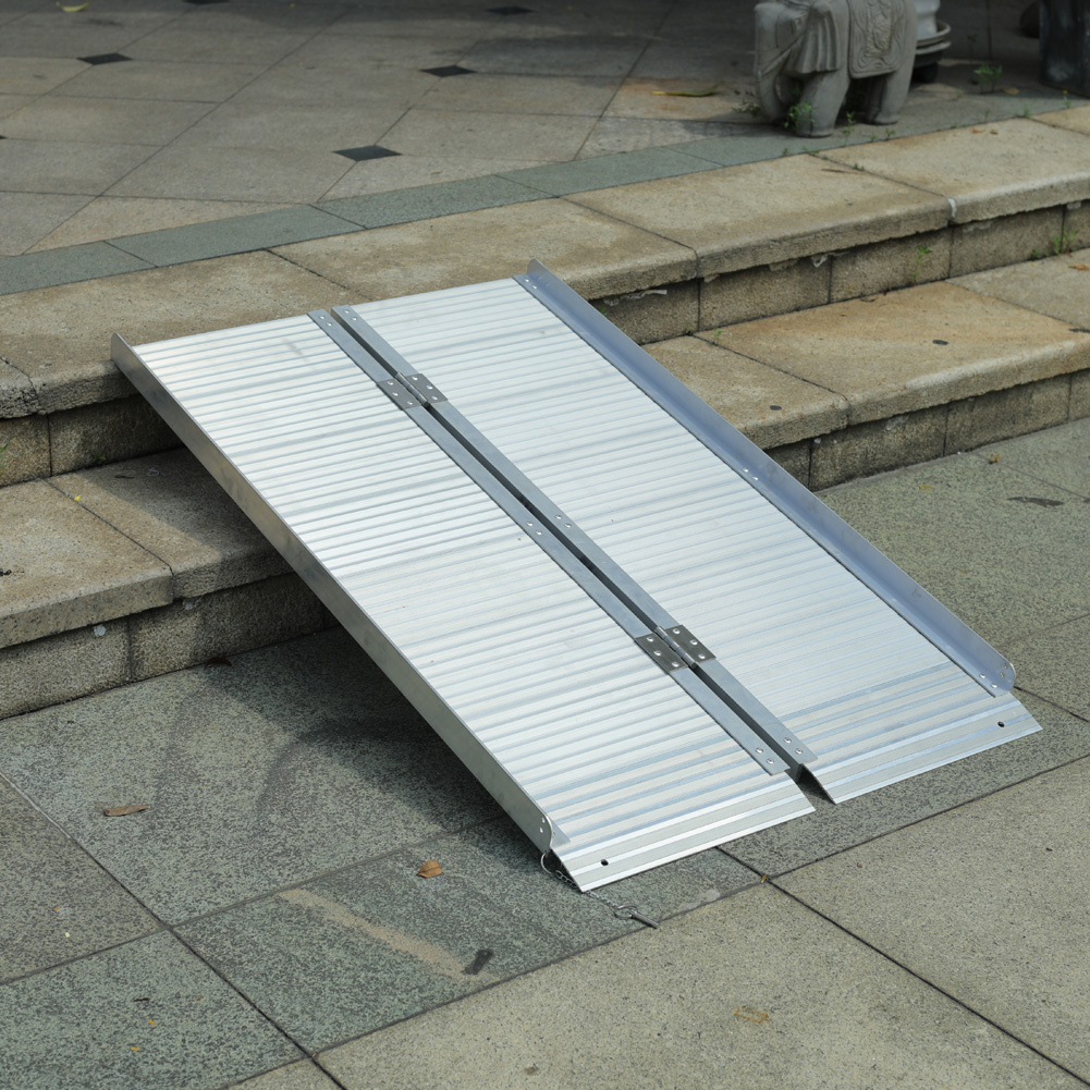 3ft/92cm Long Wheelchair Ramp, Portable Aluminium Threshold Ramp With ...