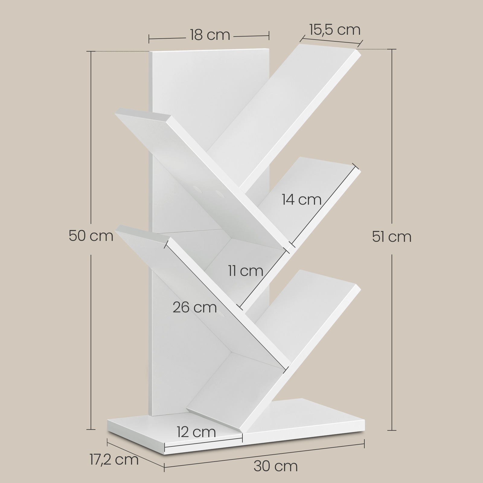Tree Bookcase Bookcase 5 Shelves Space Saving - Temu Italy