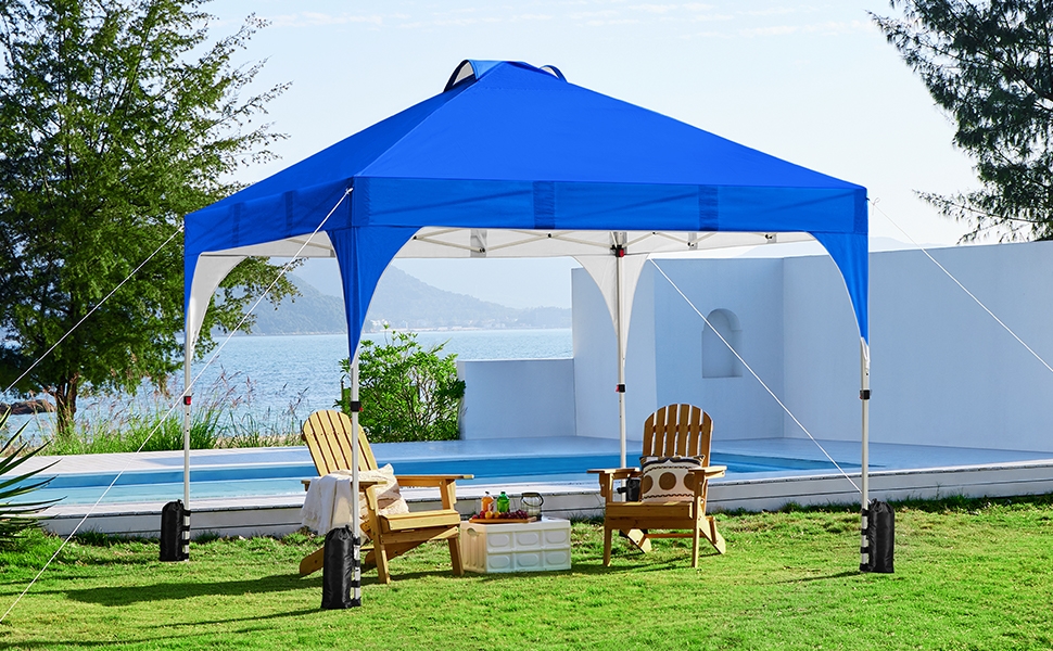 Portable Gazebo 3x3 Up Canopy Tent Heavy Duty Water-resistant ...