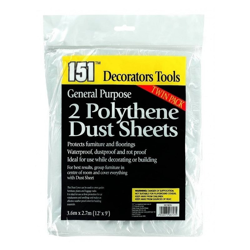 Clear Plastic Sheet ARVO 3 Pack Extra Large Plastic Dust Sheets For ...